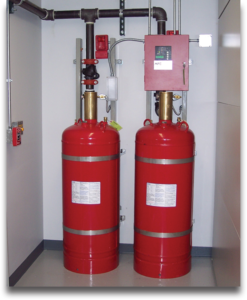 What kind of Internal Fire Suppression does a modular vault use?